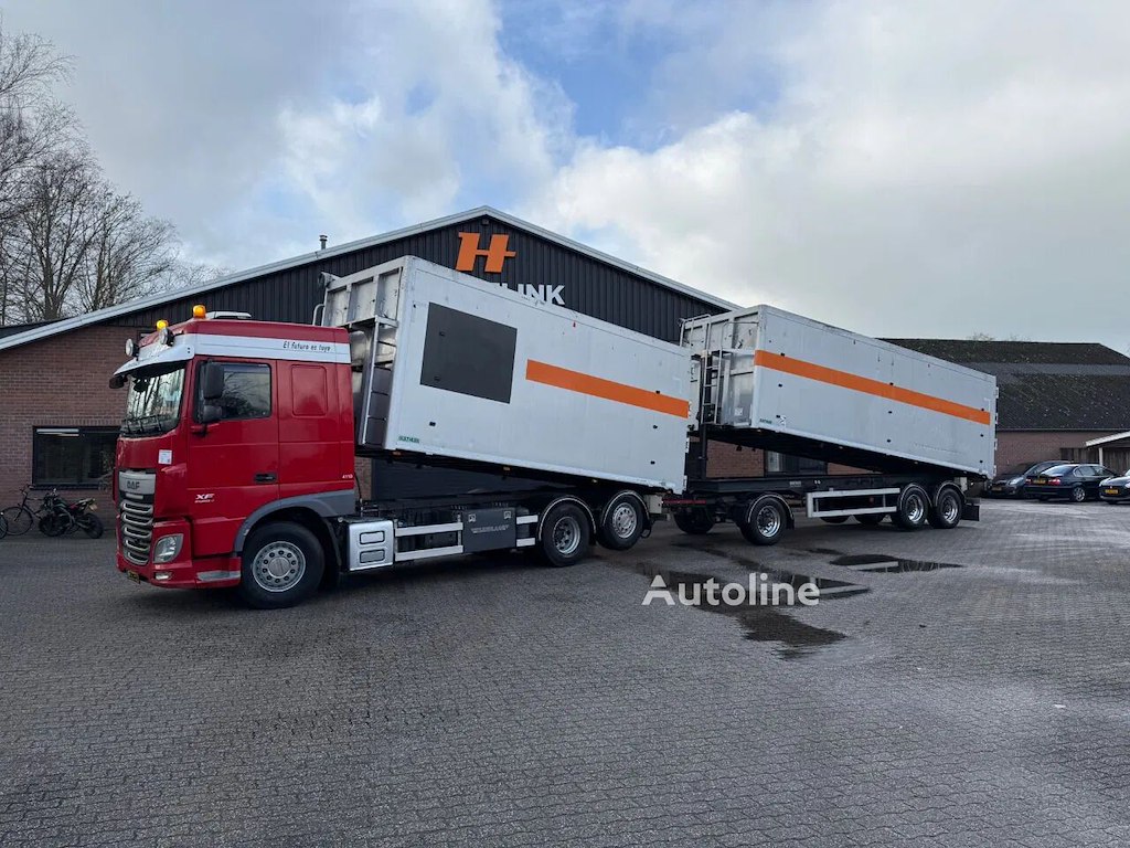 DAF XF 460 6X2 80M3 Kipper combi + BULTHUIS kiper + prikolica kiper