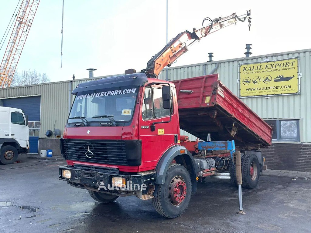 Mercedes-Benz SK 1722 Kipper + Crane V6 Big Axle Full Steel Suspension Good Co kiper