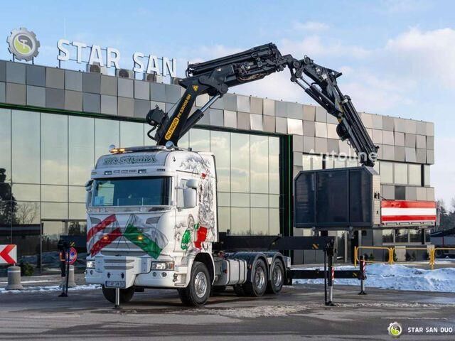 Scania R450 6x4 PALFINGER PK 53002 SH Crane Fly Jib 5t kamion s ravnom platformom