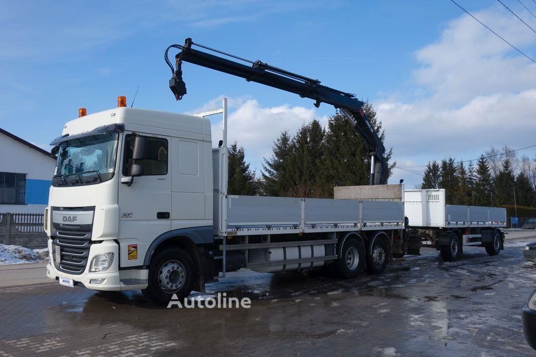 DAF XF 460 6x2 / EURO6 / AUTOMAT / INTARDER / HDS kamion s ravnom platformom