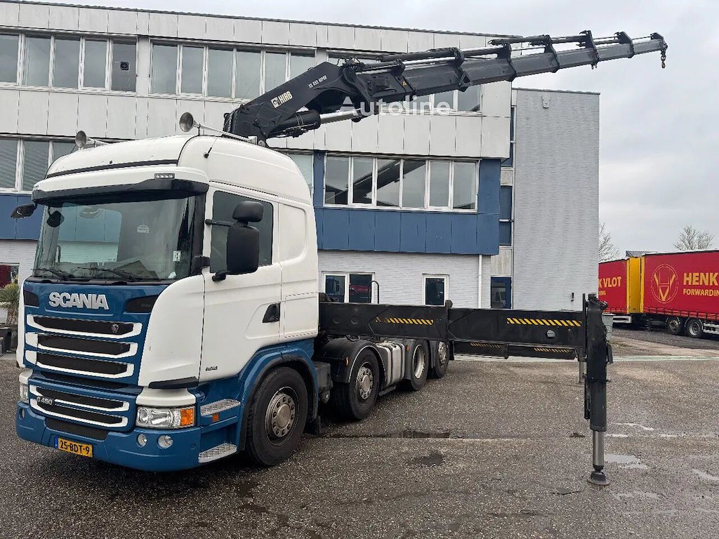 Scania G450 8X2 EURO 6 HIAB 855-6 + REMOTE CONTROL MANUAL GEARBOX tegljač