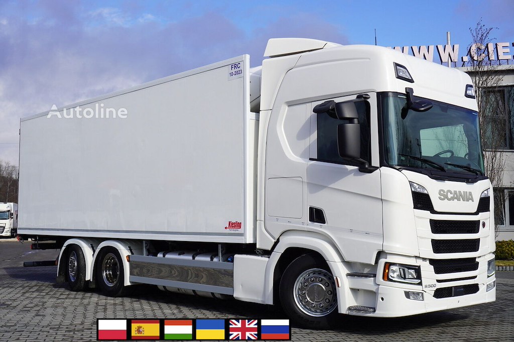Scania R500 6x2 / Kiesling meat hook refrigerated truck / Thermoking T- kamion hladnjača