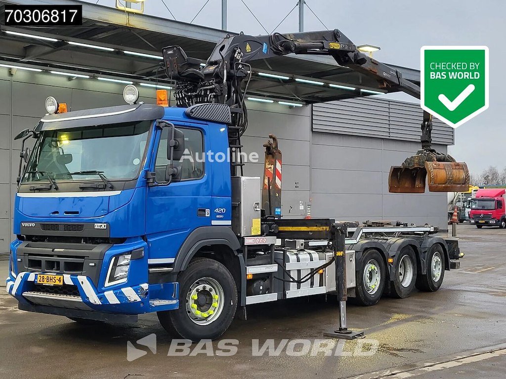 Volvo FMX 420 8X2 NL-Truck Palfinger Epsilon Q150Z Crane VDL S-25-6400 kamion rol kiper