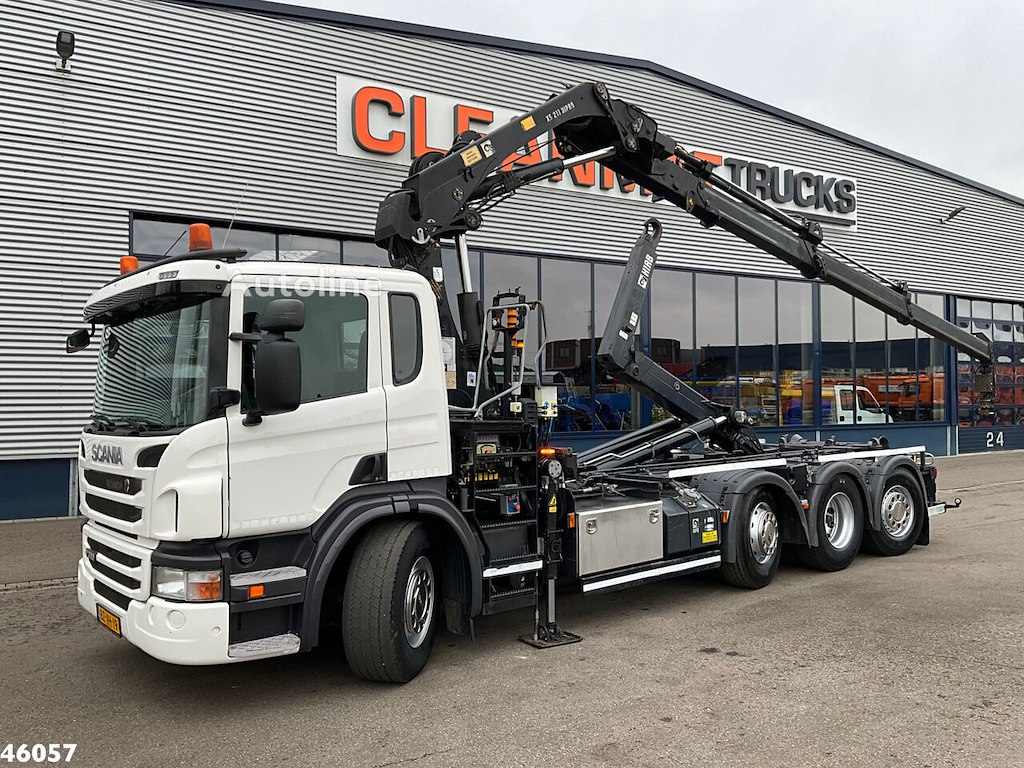 Scania P 360 8x2 Hiab 21 Tonmeter laadkraan kamion rol kiper