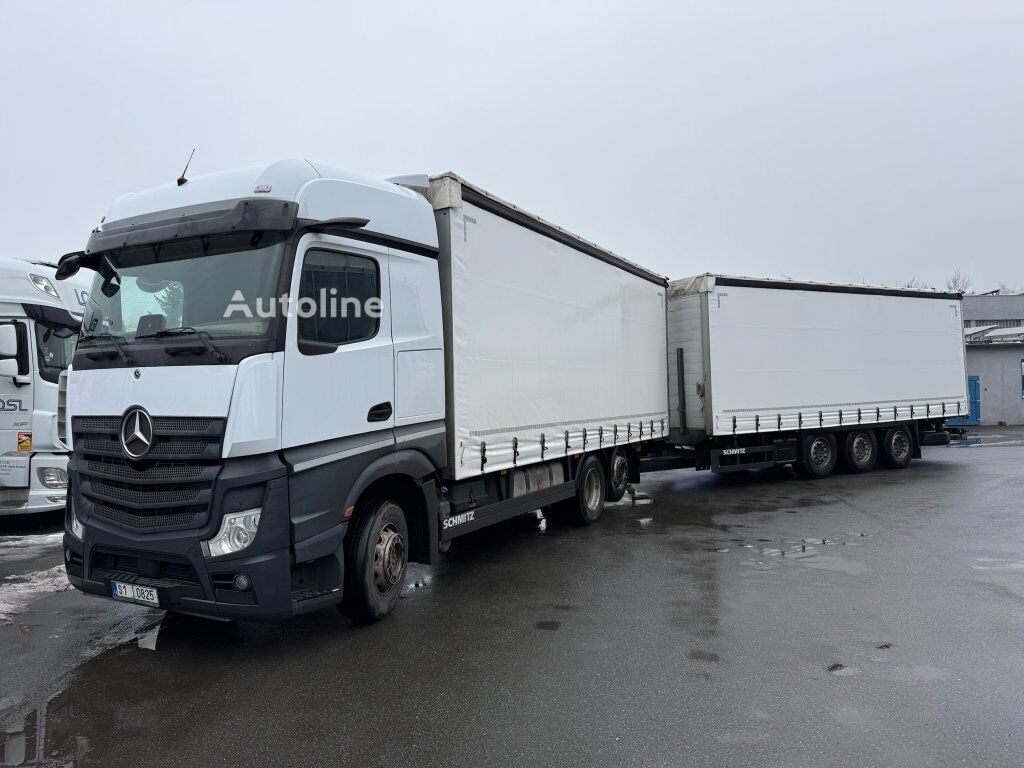 Mercedes-Benz Actros 2548 kamion sa klizna zavesa cerada + prikolica sa kliznom ceradom