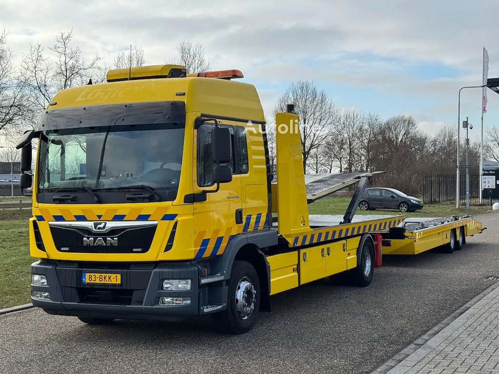 MAN TGM 15.290 Falkom + AHW Tijhof opbouw 5 lader! autotransporter + prikolica autotransportera
