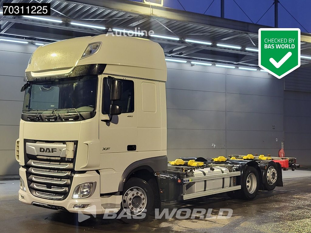 DAF XF 480 6X2 BDF Lift+Steering axle Retarder SSC Automatic Euro 6 vozilo za prevoz kontejnera