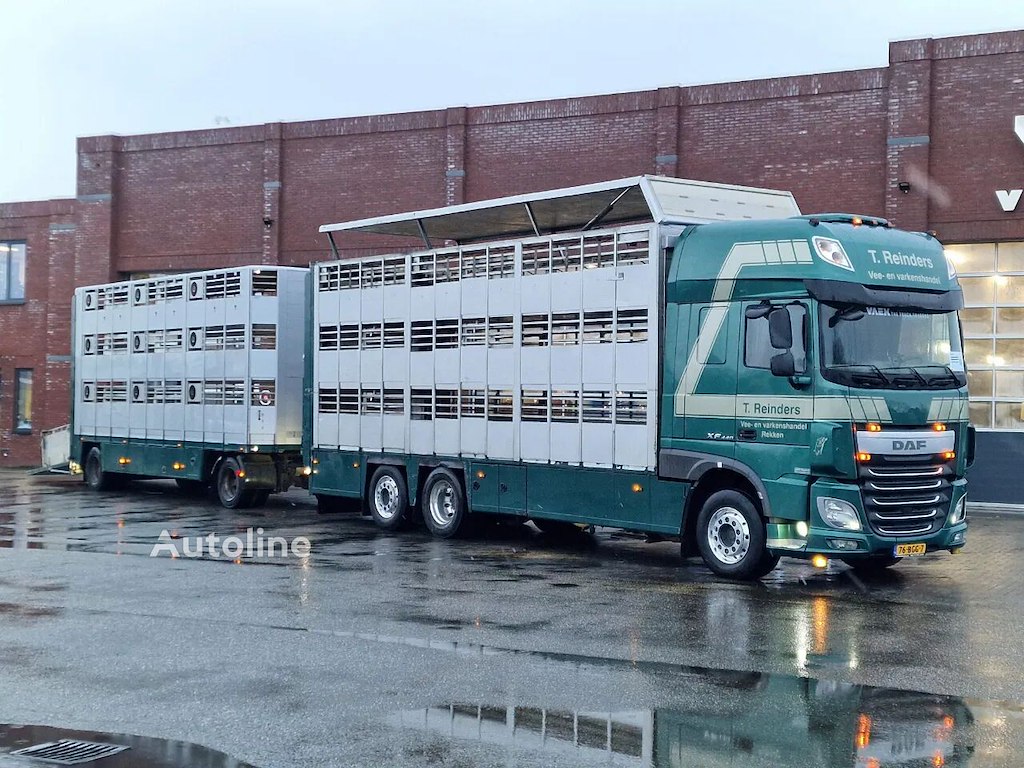 DAF XF 440 SuperSpaceCab 6x2*4 - Cuppers 1-2-3 deck Livestock + Cupp kamion za prevoz stoke + prikolica za prevoz stoke