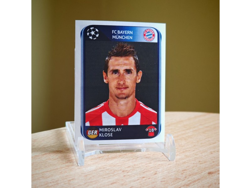 Miroslav KLOSE slicica - Champions league 10-11 Panini