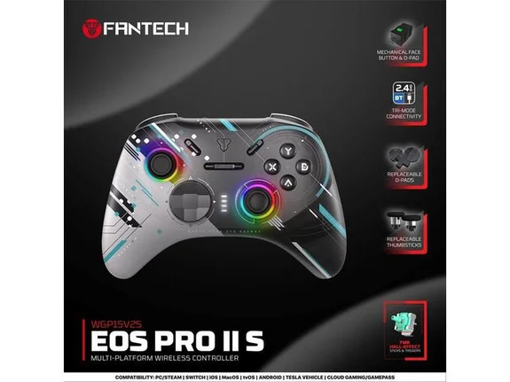 Joypad wireless Fantech WGP15V2S EOS PRO II S Geminus multiplatform RGB crnii