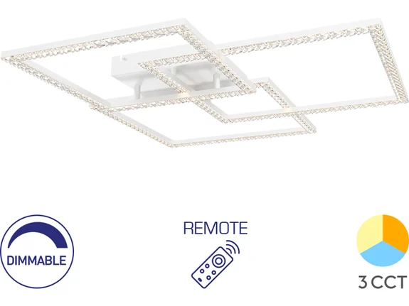 Braytron Led plafonjera Bry Crystal B 80W 3u1 Daljinski BH17-04990