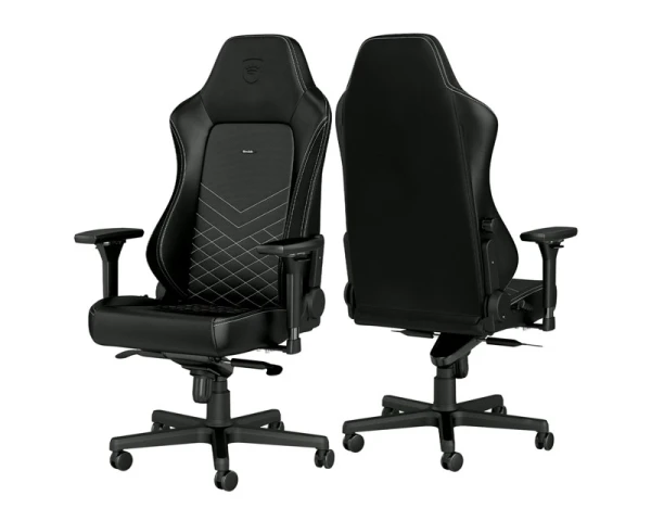 NOBLECHAIRS HERO Gaming stolica crno-platinum bela