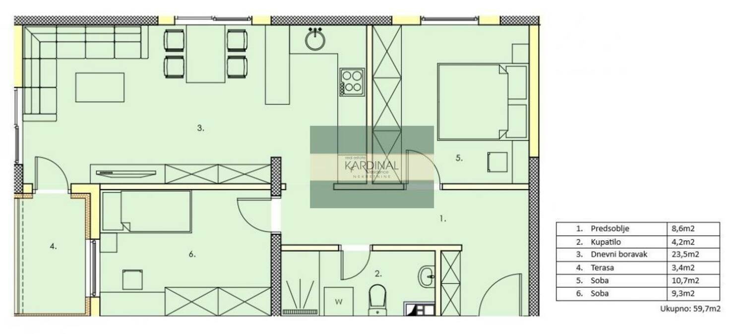 Dvosoban stan, Jagodina | Prodaja · 59m² · 80.595€