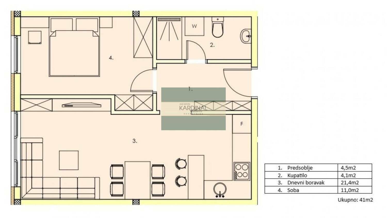 Jednosoban stan, Jagodina | Prodaja · 41m² · 55.350€