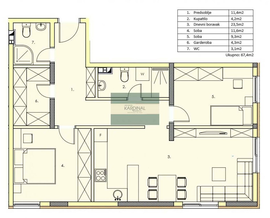 Dvosoban stan, Jagodina | Prodaja · 67m² · 90.990€
