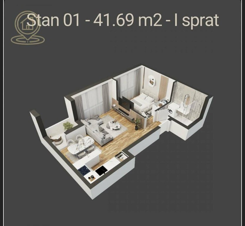 Dvosoban stan, Novi Sad | Prodaja · 42m² · 78.517€
