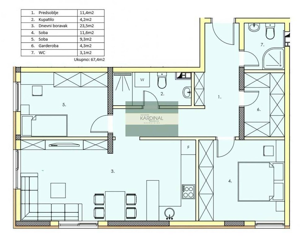 Dvosoban stan, Jagodina | Prodaja · 67m² · 90.990€