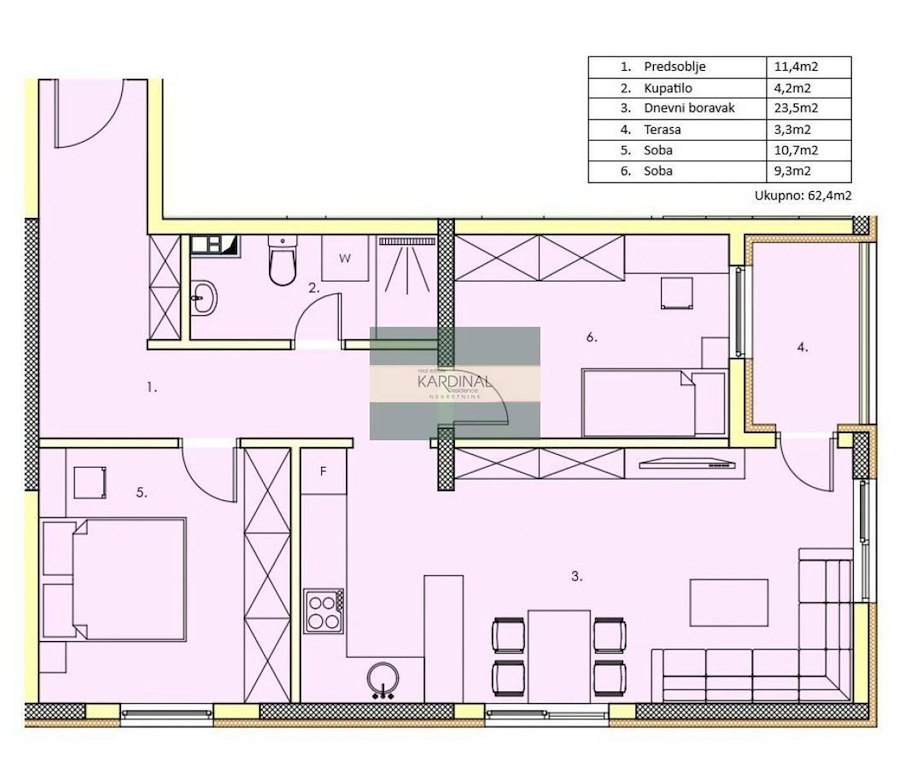 Dvosoban stan, Jagodina | Prodaja · 62m² · 84.240€