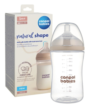 Canpol Babies Natural Shape flašica antikolik dual zone 260ml 35/401
