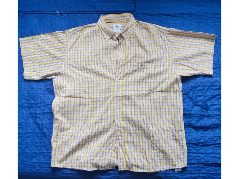 Original Lacoste zuta karirana kosulja, XL-44