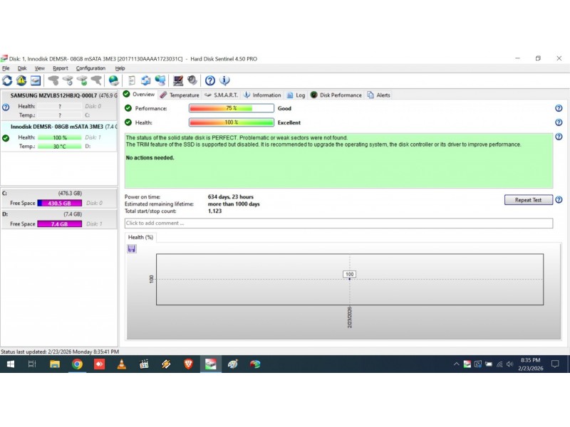 3.Innodisk mSATA 3ME3 8 GB