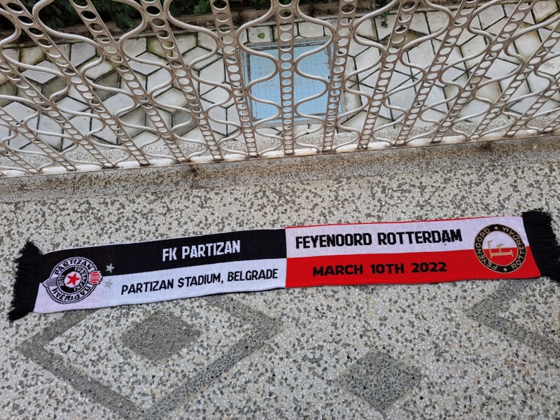 FK Partizan i Feynoord Rotterdam navijacki sal