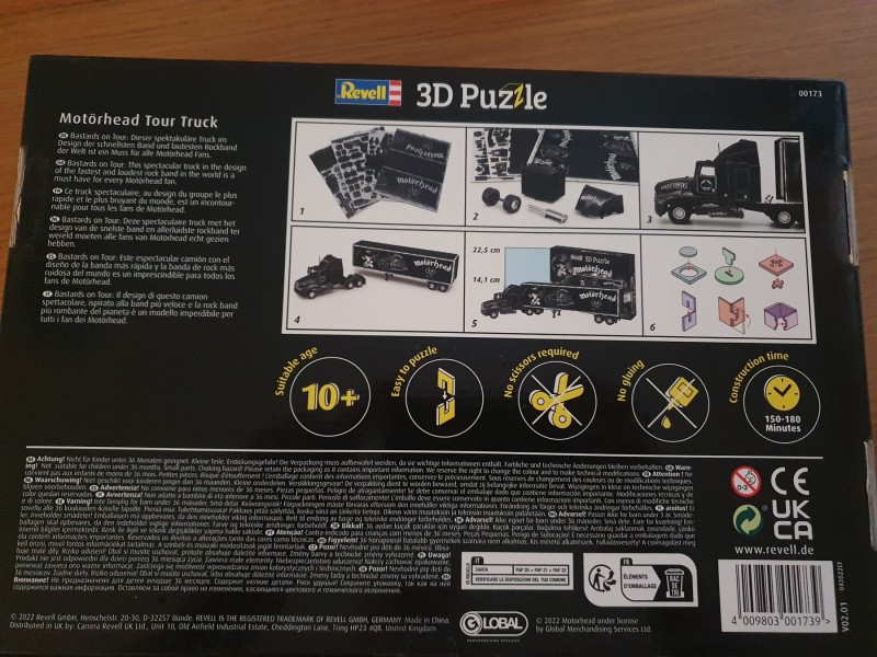 Revell Motorhead tour truck 3d puzzle