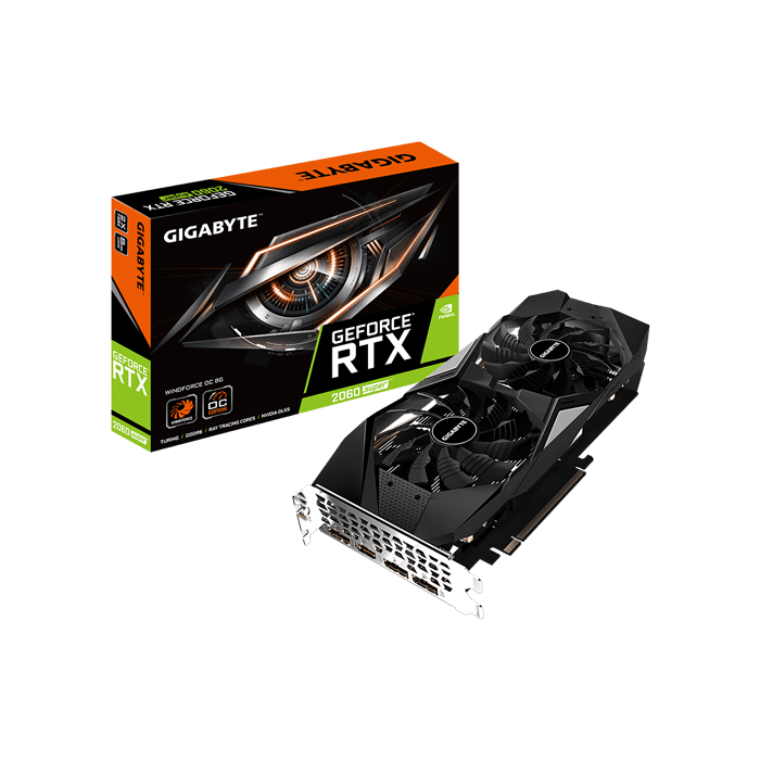 Grafička karta GIGABYTE GeForce® RTX 2060 SUPER™ WINDFORCE OC 8G - GV-N206SWF2OC-8GD Nvidia GeForce RTX 2060 SUPER, 8GB, GDDR6, 256bit