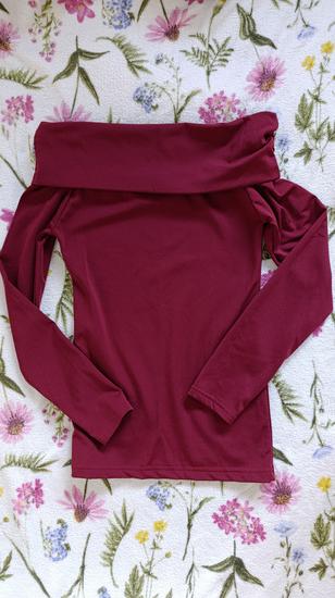 Off shoulder bordo bluza