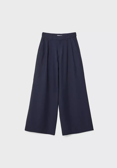Siroke podesive teget pantalone - stradivarius