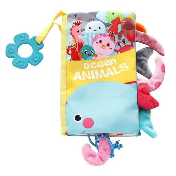 Kikka Boo Edukativna knjiga za bebe Ocean Animals sa glodalicom KKB10266