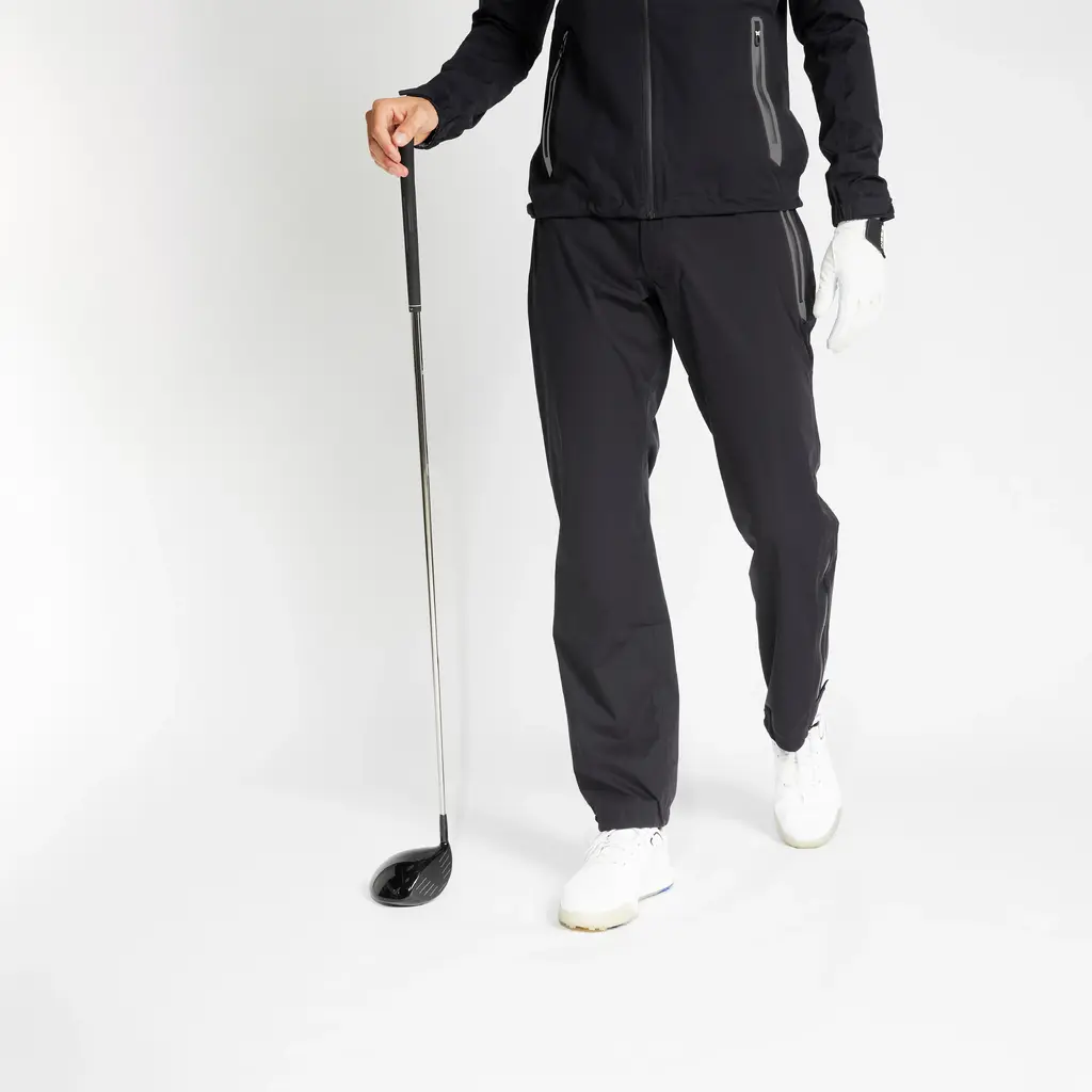 Pantalone za golf RW500 vodootporne muške - crne