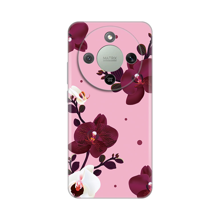 Zastitna ultra tanka (skin) maska / futrola PRINT - Huawei Honor Magic 8 Lite Pink Orchid