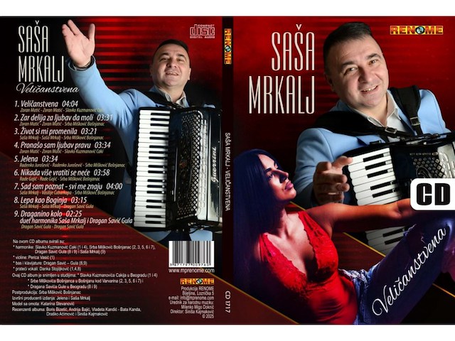 Saša Mrkalj CD ,,VELIČANSTVENA,, NOVO