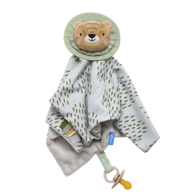 Taf Toys Harry Lion Blankie - Mekano ćebence utehe sa glodalicom za bebe 0+