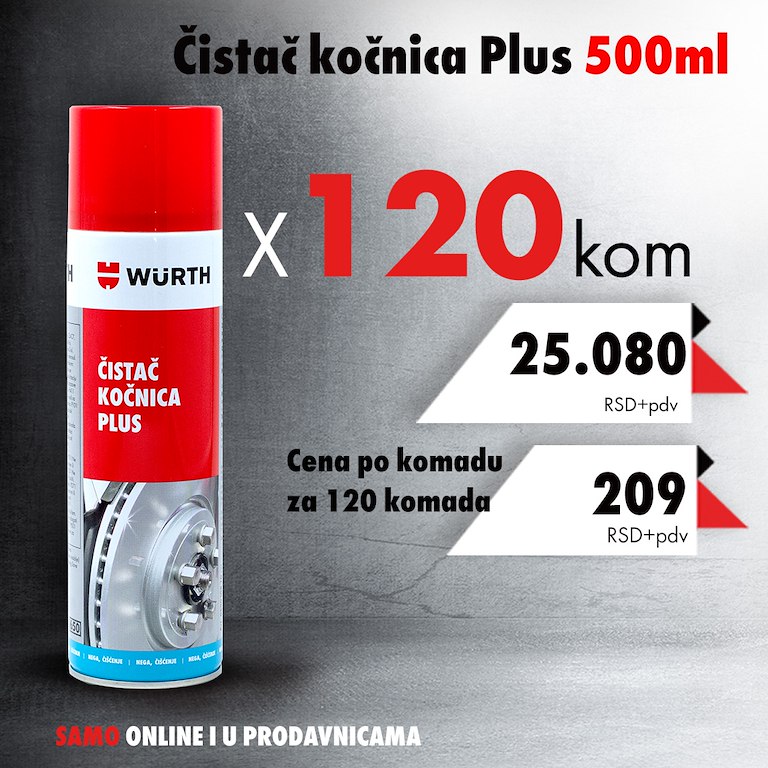 Čistač kočnica plus 500ml, 120kom