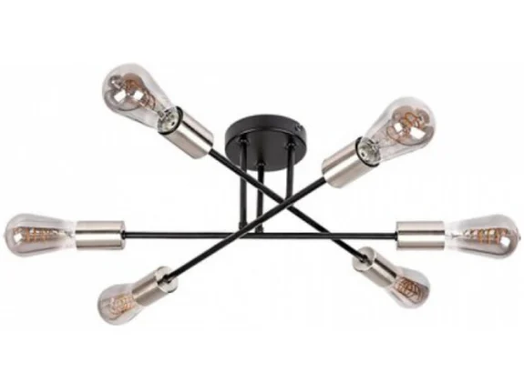 Rabalux Plafonjera Branwen E27 6x MAX 25W mat crno (71026)
