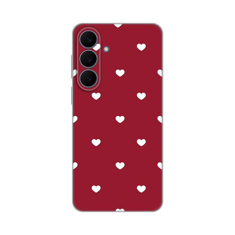 Zastitna ultra tanka (skin) maska / futrola PRINT - Samsung S731B Galaxy S25 Fe Burgundy Hearts