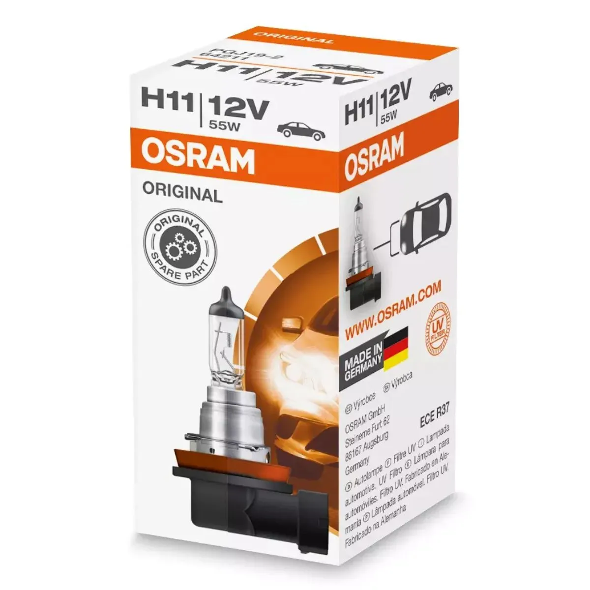 SIJAL 12V/ H11 64211-01B=1BL 55W PGJ19-2 BLI1 OSRAM (ECO)