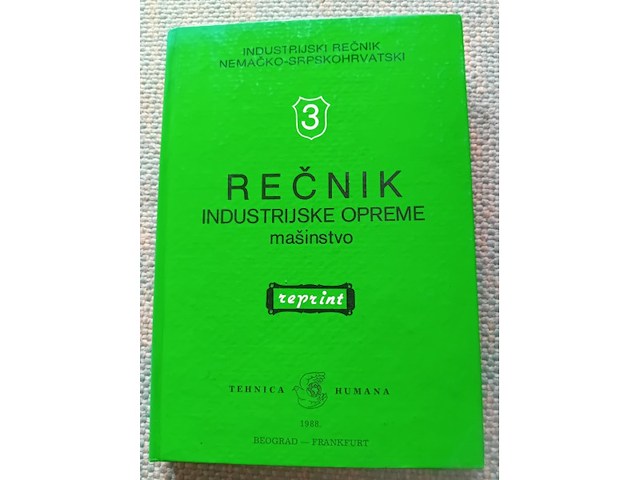 Rečnik industrijske opreme Mašinstvo-Nemačko Srpski