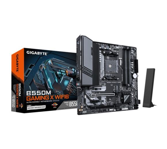 Gigabyte - AM4, B550 Chipset, DDR4 4x DIMMs, XMP support, AMD Ryzen 3000/4000/5000, Wi-Fi 6, Bluetooth 5.3