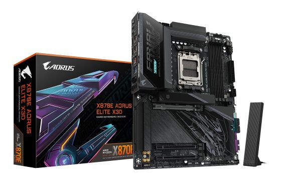 Gigabyte - AM5, X870E AORUS ELITE X3D, 4x DDR5 DIMM, X3D Turbo Mode 2.0 : Incredible X3D performance unleashed by AI