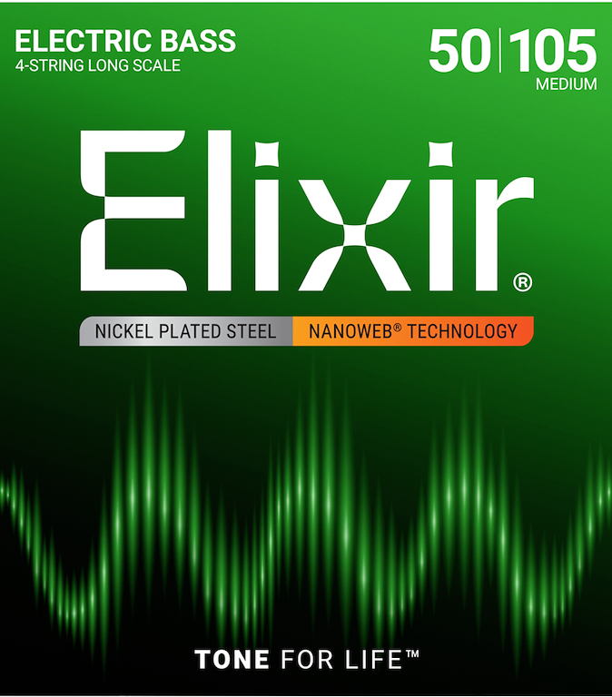 Elixir 14102 Electric Bass NANOWEB Medium Long Scale 50-105 žice za 4-žičanu bas gitaru