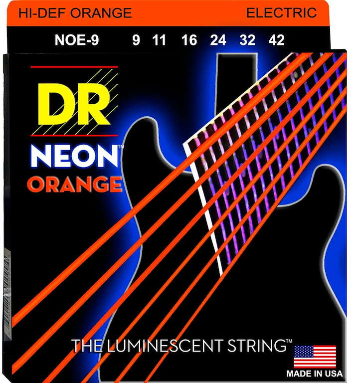 DR Hi-Def Neon NOE-9 Orange žice za električnu gitaru 009-042