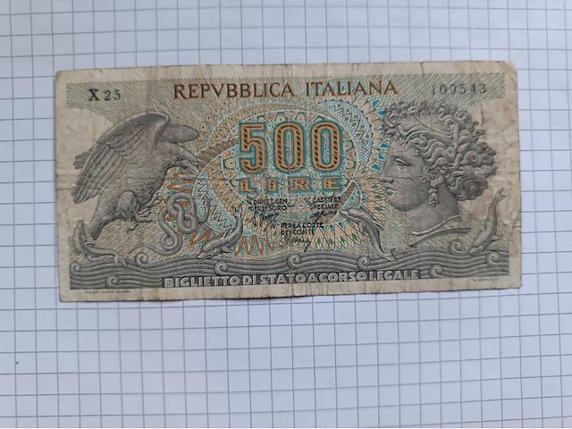 Italija - 500 lira 1966