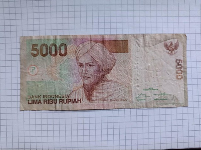 Indonezija - 5000 rupija 2016