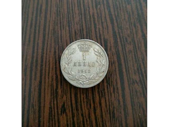 Kraljevina Srbija 1 dinar 1912. srebro