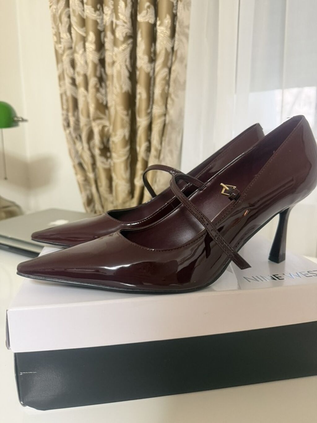 Nine West salonke - Boja: Dark Red 600 (tamno bordo, lak koža efekat)