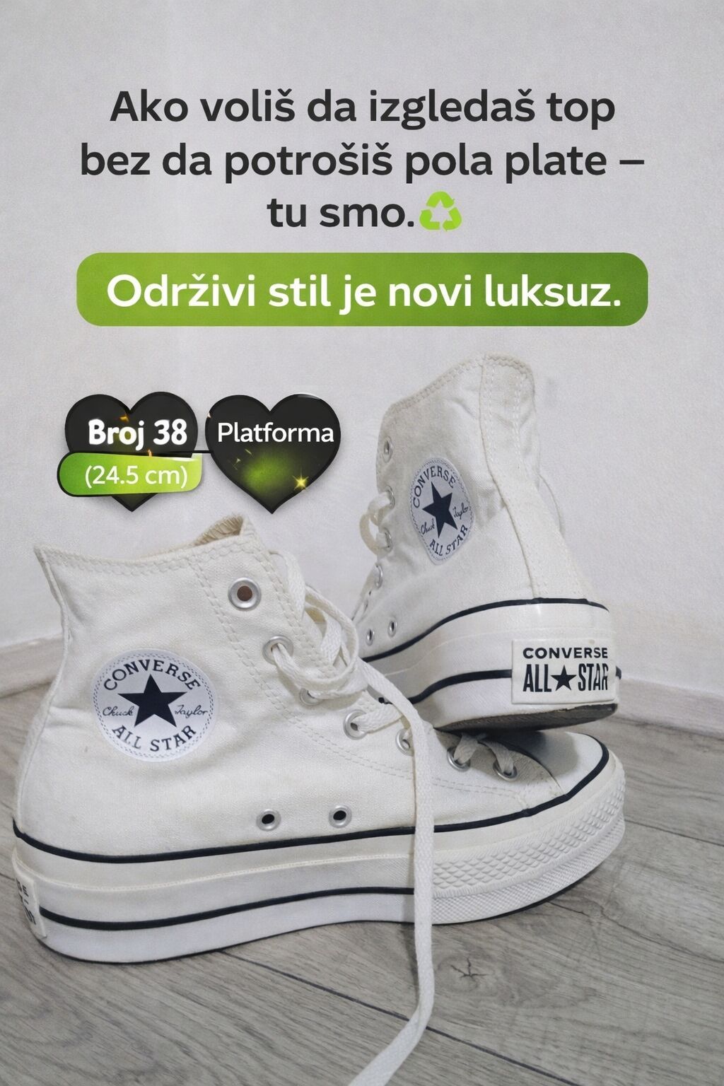 Converse Chuck Taylor All Star platform patike – visoki model - Boja