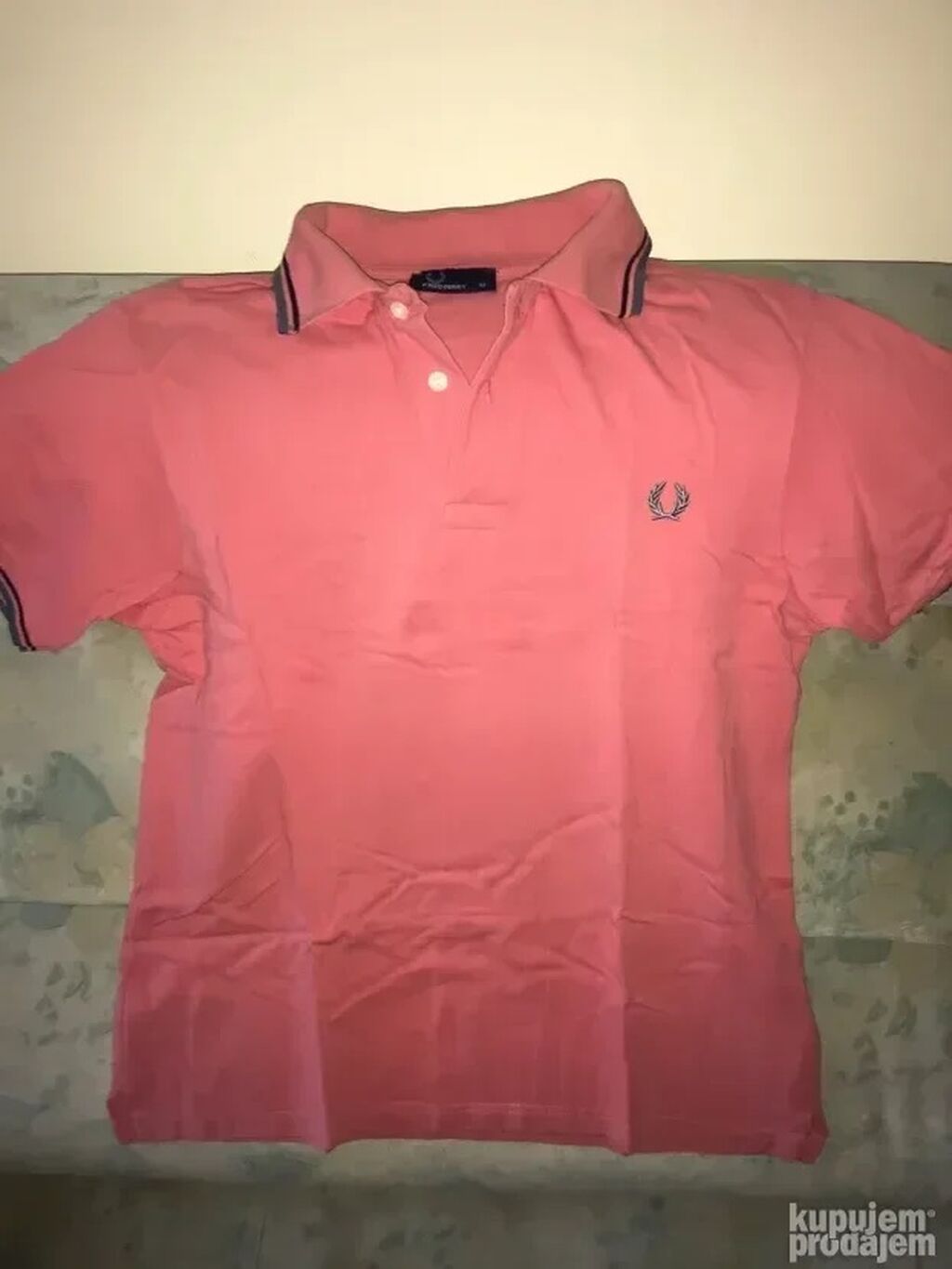 Original Fred Perry majica S 100% cotton Ramena 43cm duzina 67-8cm
